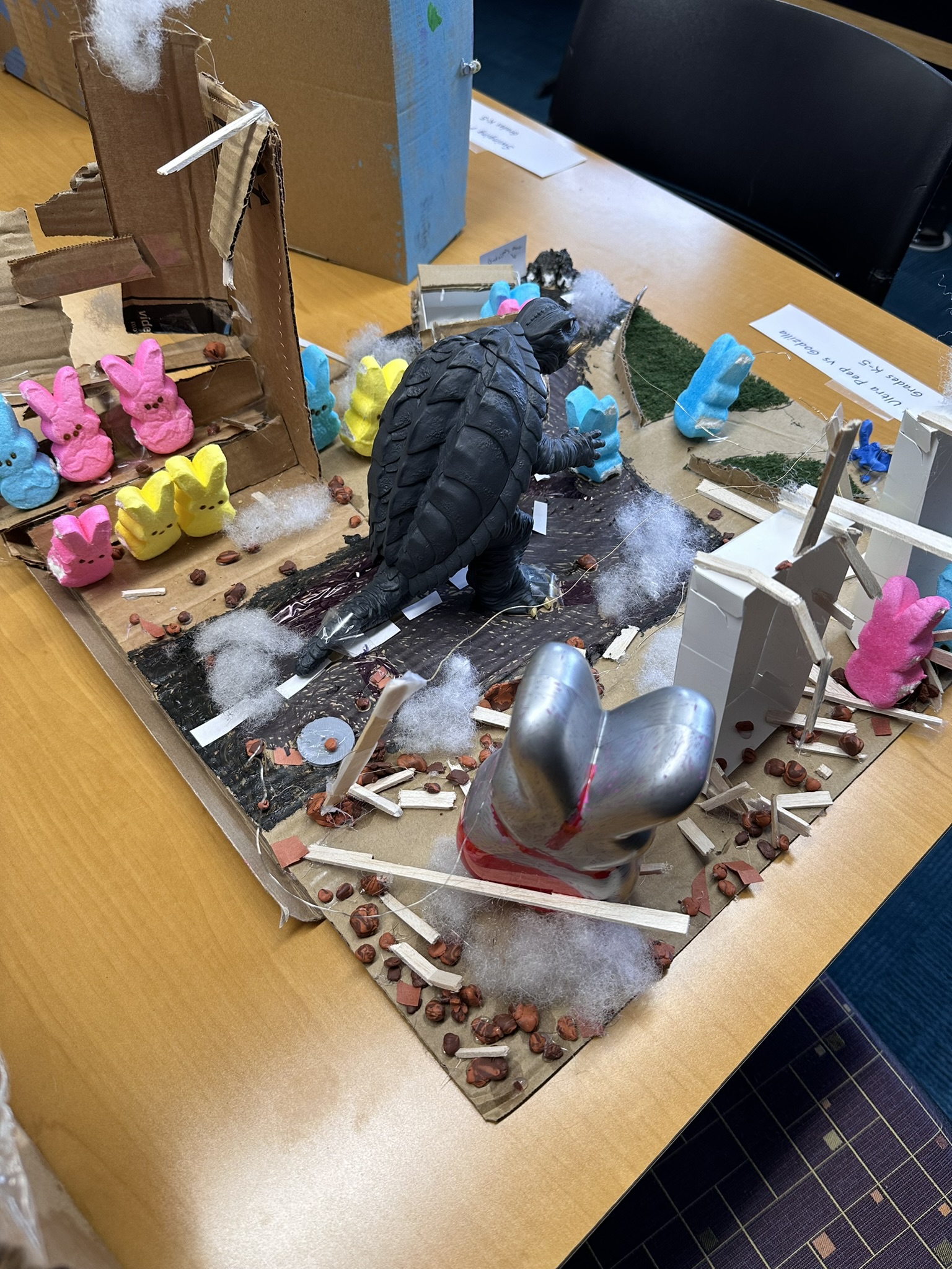Gamara and Ultra Peep vs Godzilla detail - Bedford Free Public Library